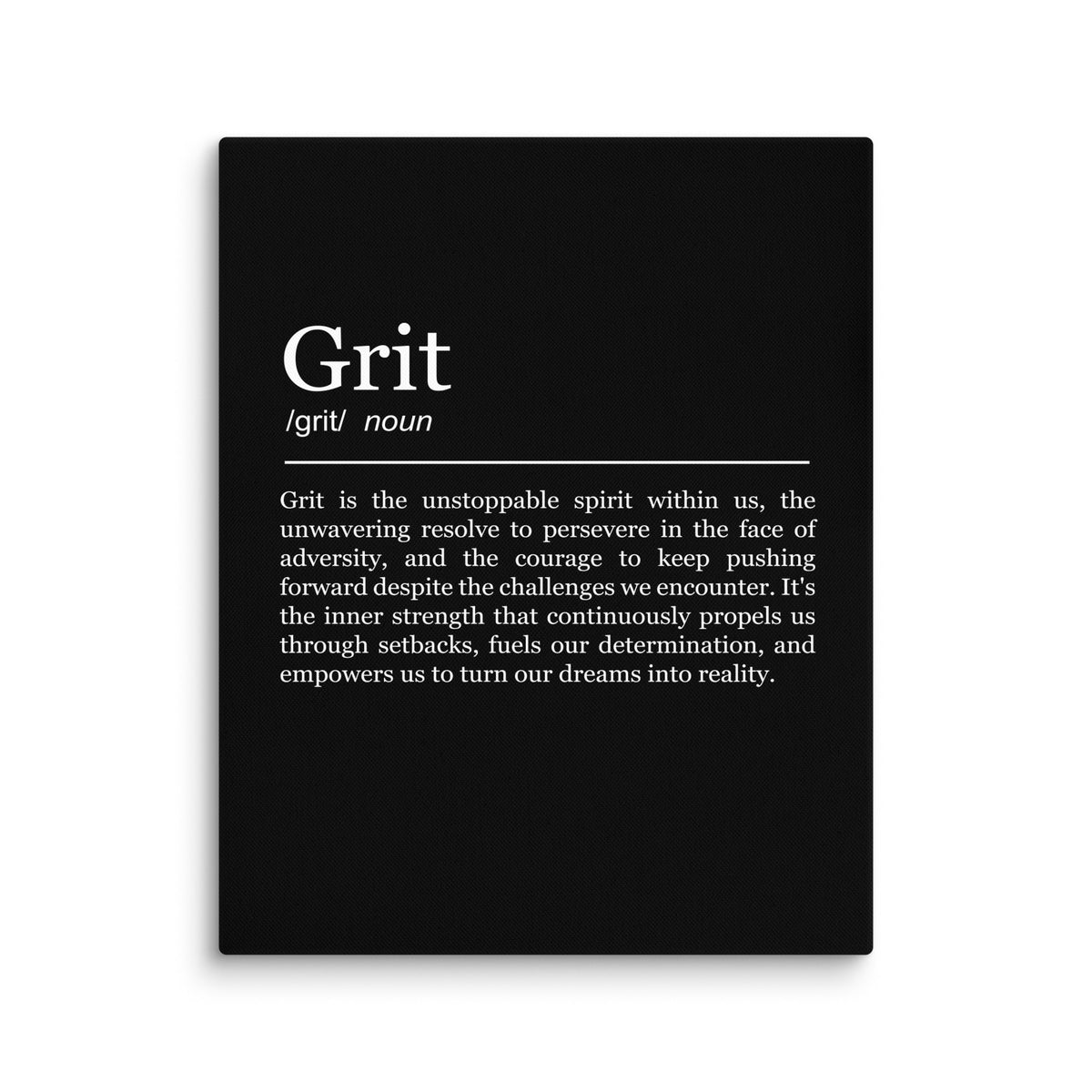 Grit Definition Canvas | Motivational Poster Art – Motiversity