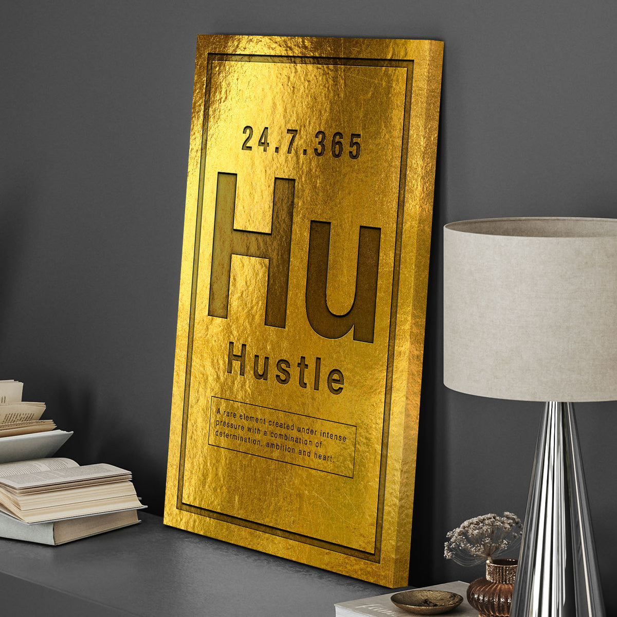 The Hustle Element | Motivational Canvas Art by Motiversity