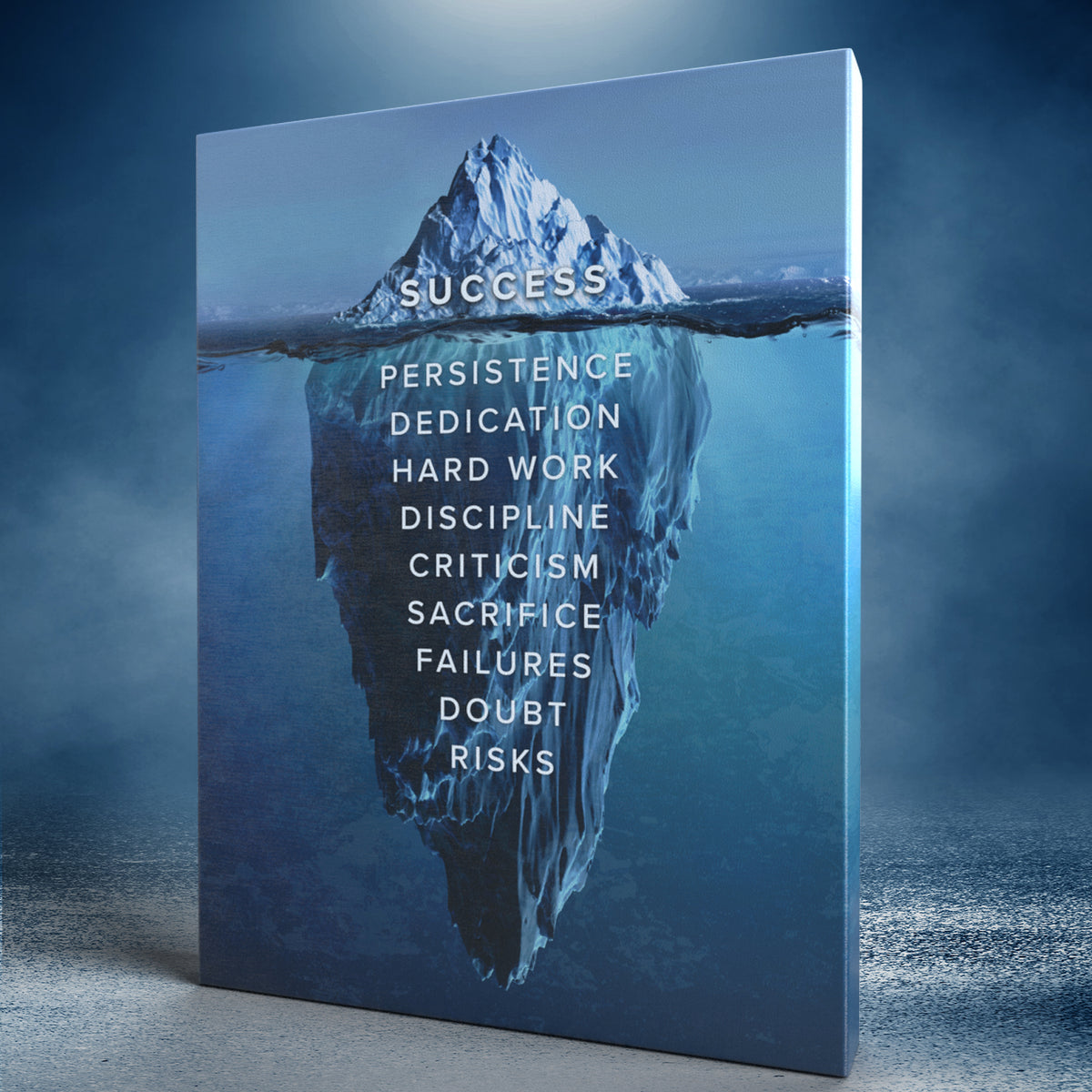 Success Is An Iceberg | Motivational Canvas Art by Motiversity